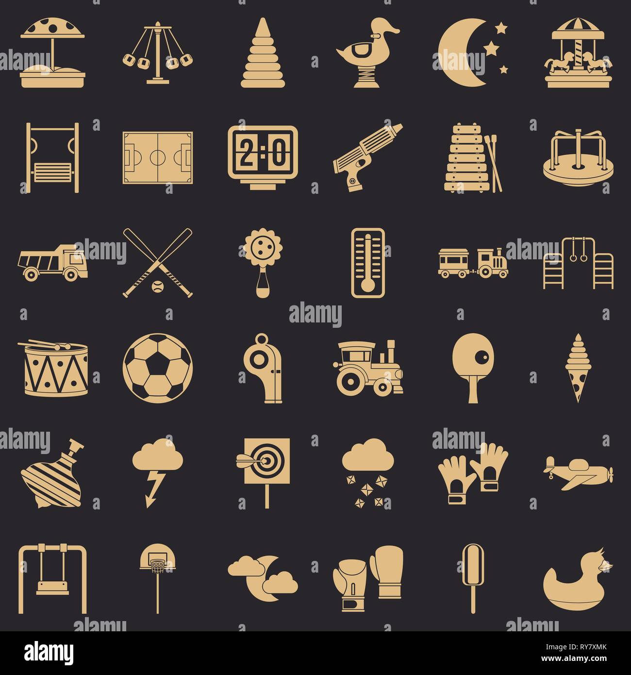Playground for children icons set, simple style Stock Vector Image ... Playground for children icons set, simple style Stock Vector Image ...