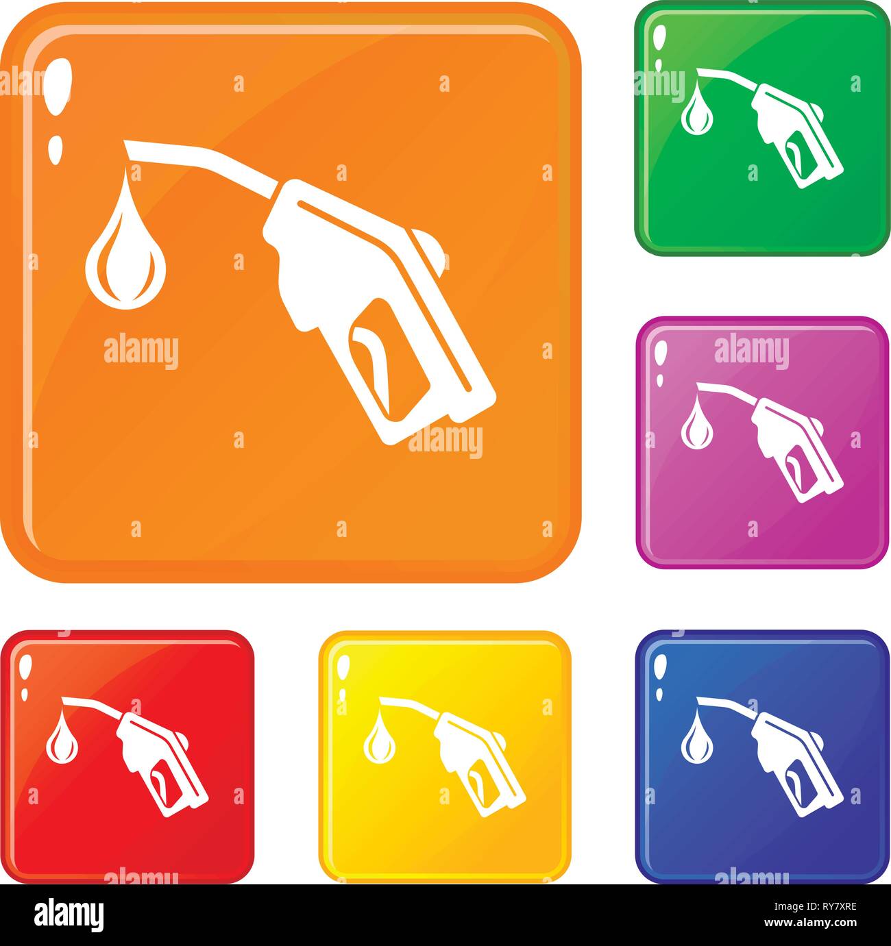 Gas pistol icons set vector color Stock Vector Image & Art - Alamy