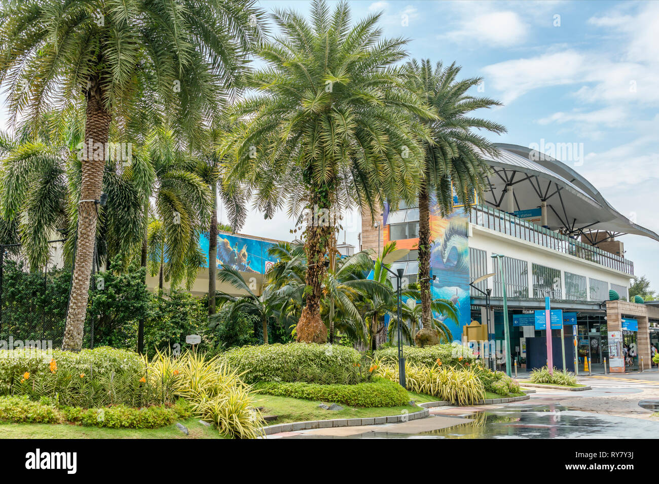 Sentosa Express Monorail Station at Palawan Beach, Sentosa Island ...