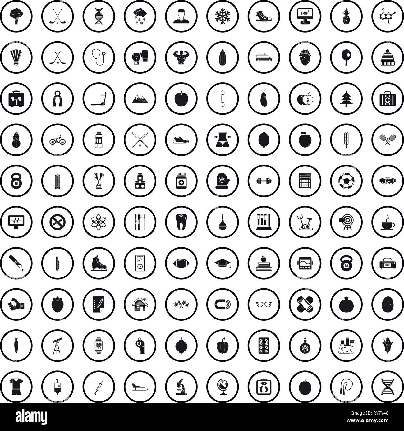 100 well person icons set, simple style Stock Vector Image & Art - Alamy