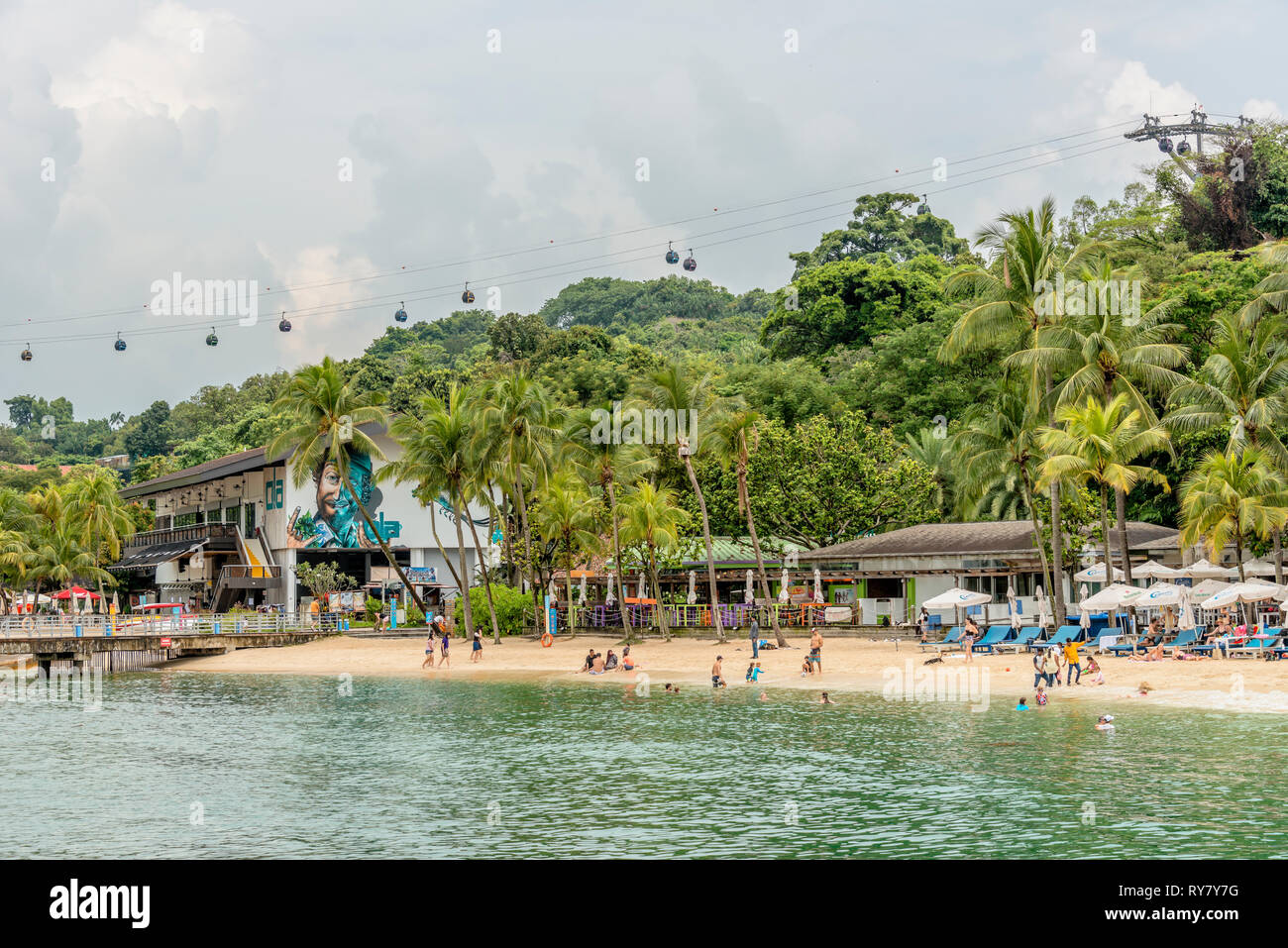 Palawan Beach on Sentosa Island, Singapore Stock Photo - Alamy