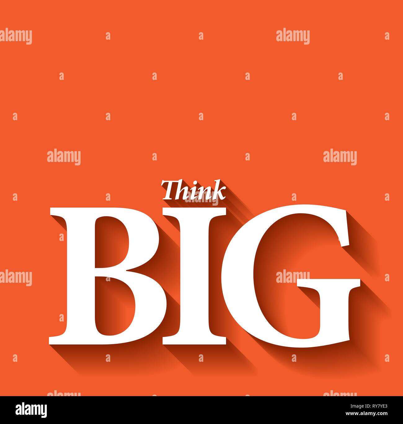 Minimalistic typographic motivational quote: Think big Stock Vector ...
