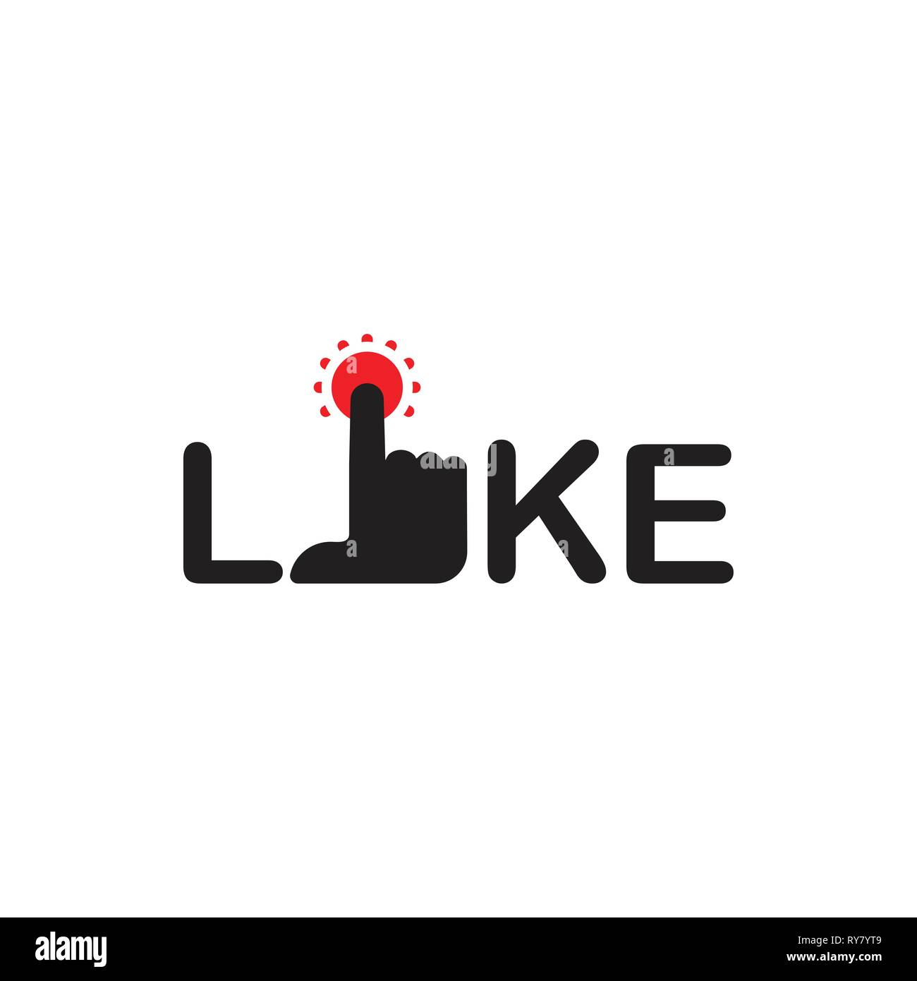 text like finger click symbol vector Stock Vector Image & Art - Alamy