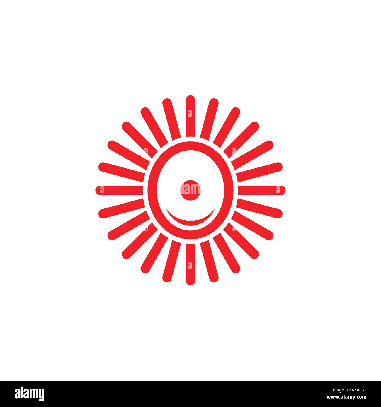 simple sun rays oval shape simple logo Stock Vector Image & Art - Alamy