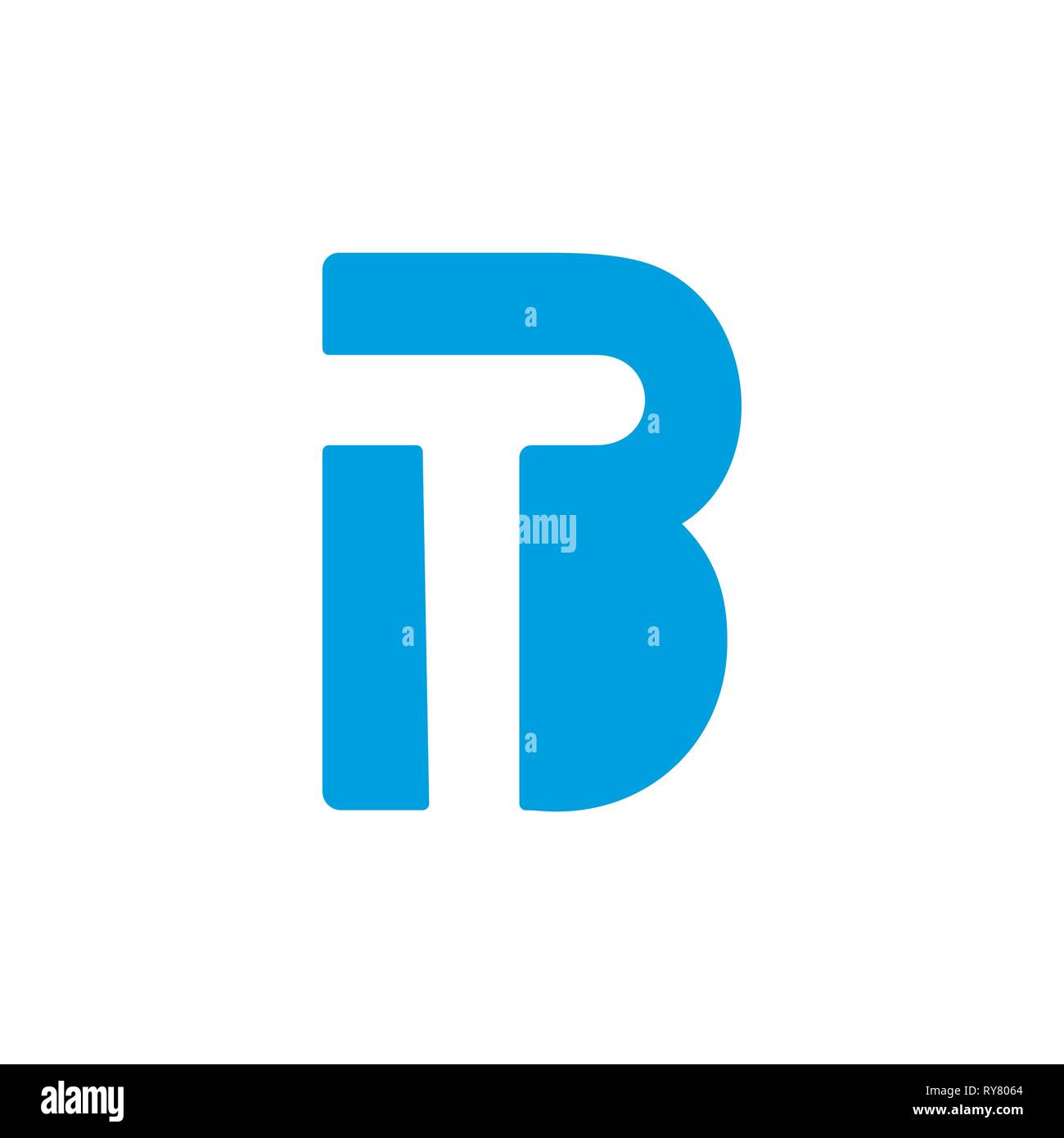 simple geometric letter tb logo vector Stock Vector Image & Art - Alamy