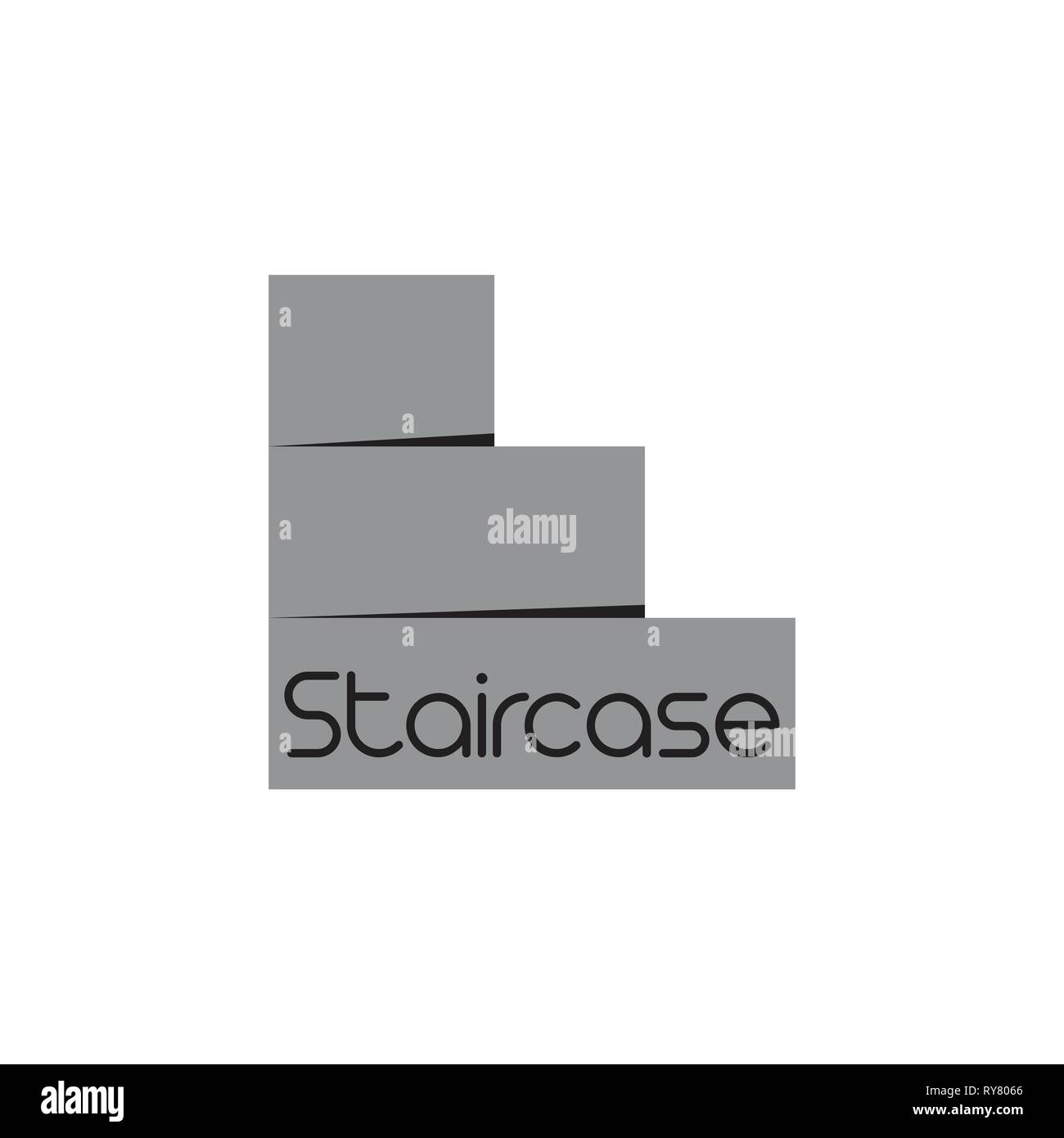 staircase 3d simple logo vector Stock Vector Image & Art - Alamy