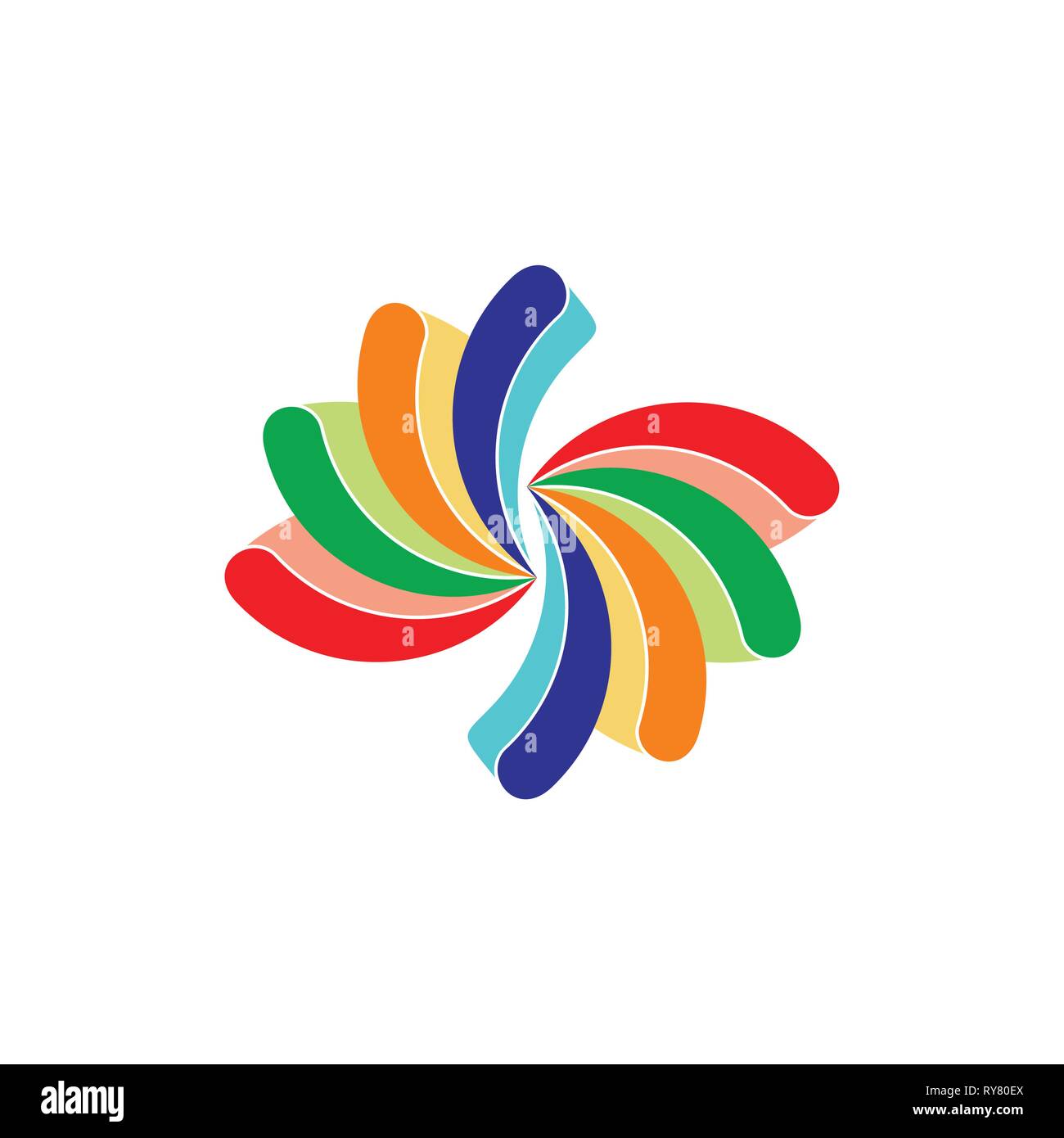 swirl water colorful symbol decoration vector Stock Vector Image & Art ...