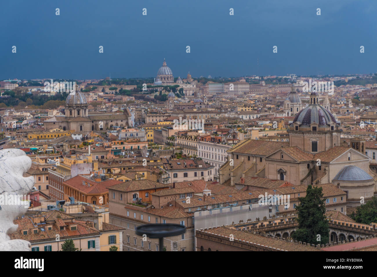Travel Series - Italy. View above downtown of Rome, Italy Stock Photo ...
