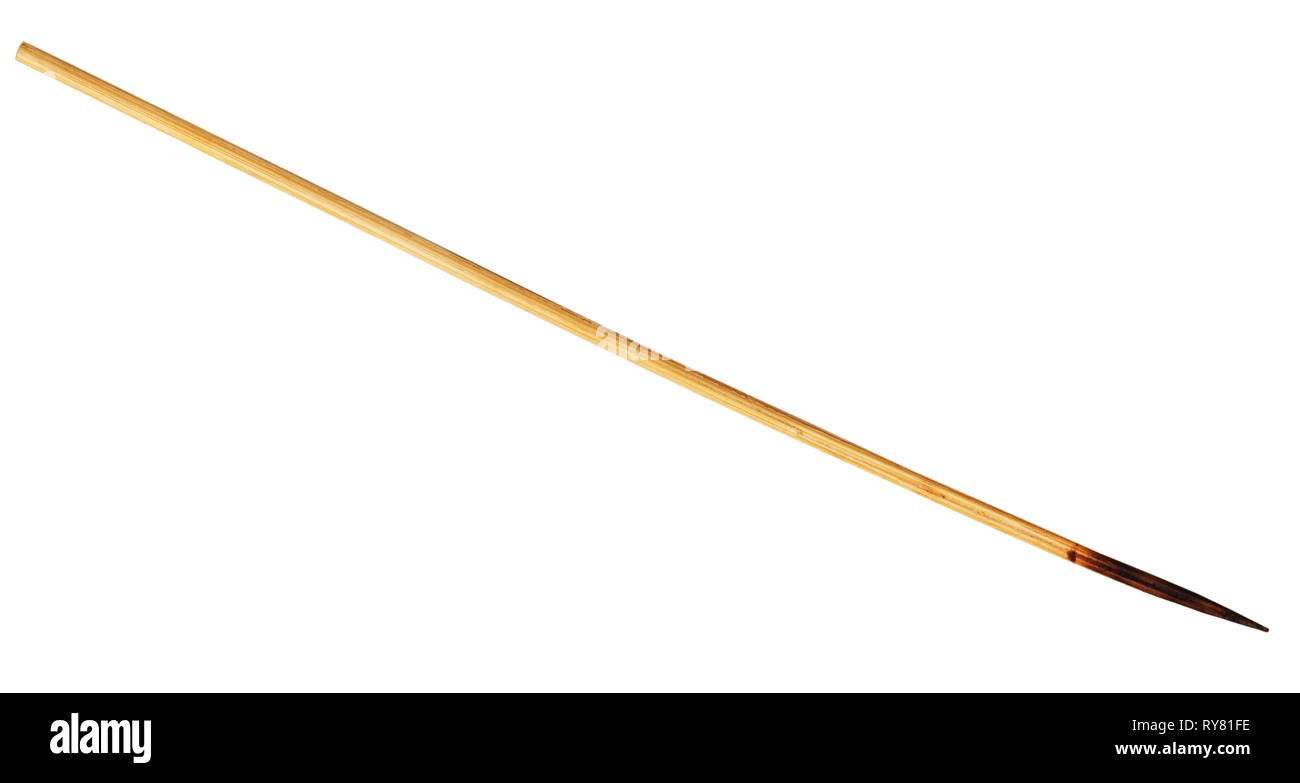 Used kebab stick isolated on white background Stock Photo - Alamy