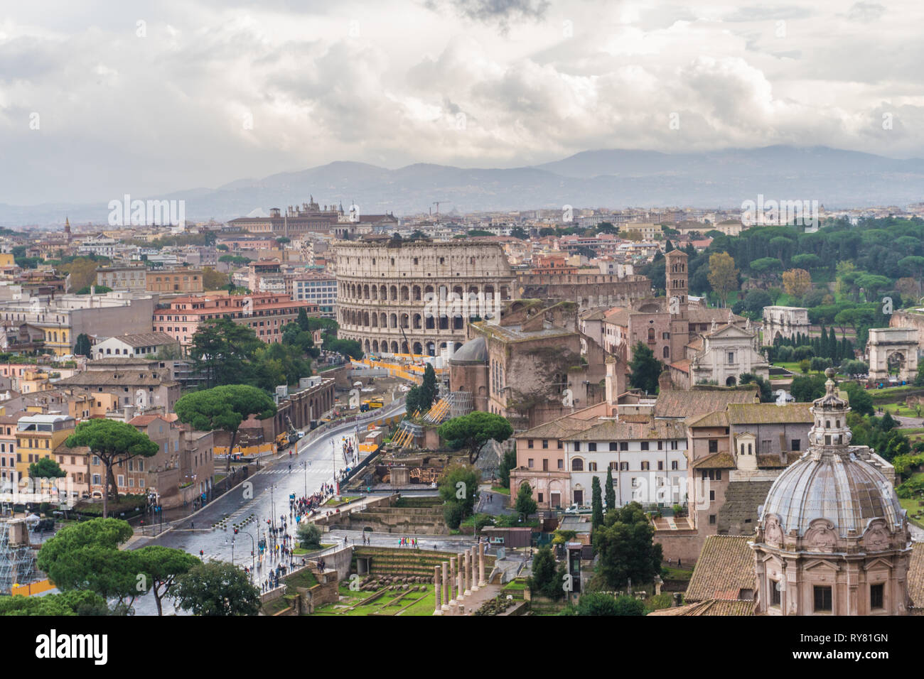 Rome coliseum from above hi-res stock photography and images - Alamy