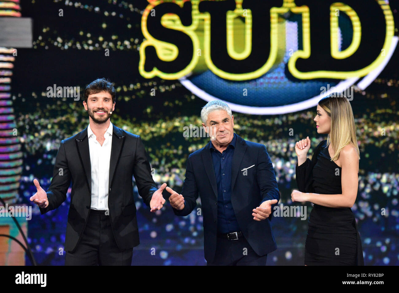 Napoli, Italy. 11th Mar, 2019. Stefano De Martino, Biagio Izzo and ...