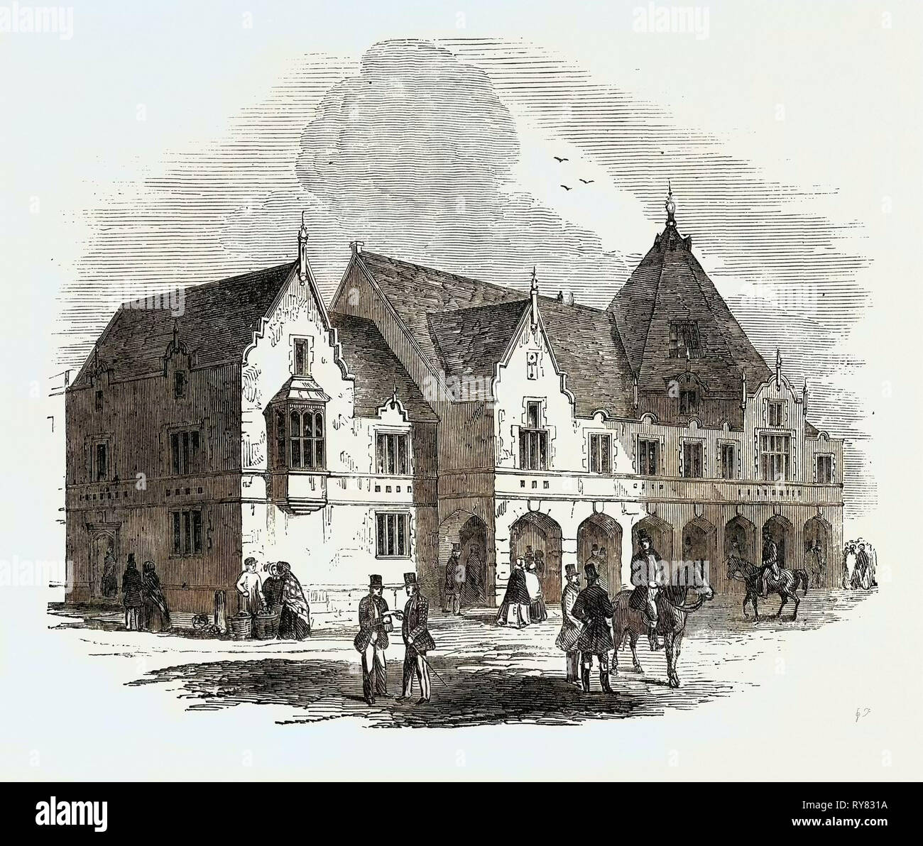 The Corn Exchange and Market Hall, Just Erected at Lichfield Stock ...