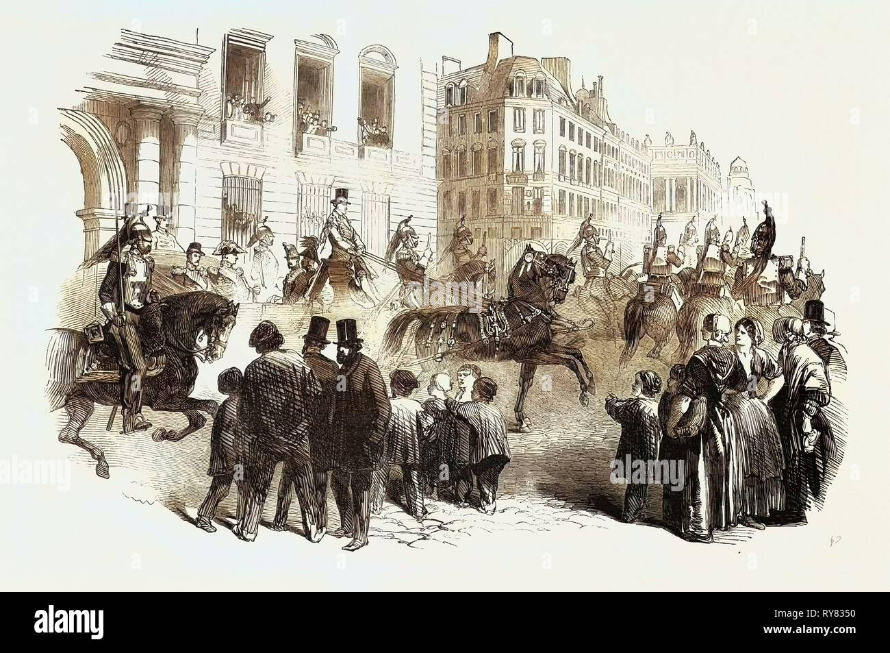 Visit of the President Louis Napoleon to the Garrison of Paris Stock ...