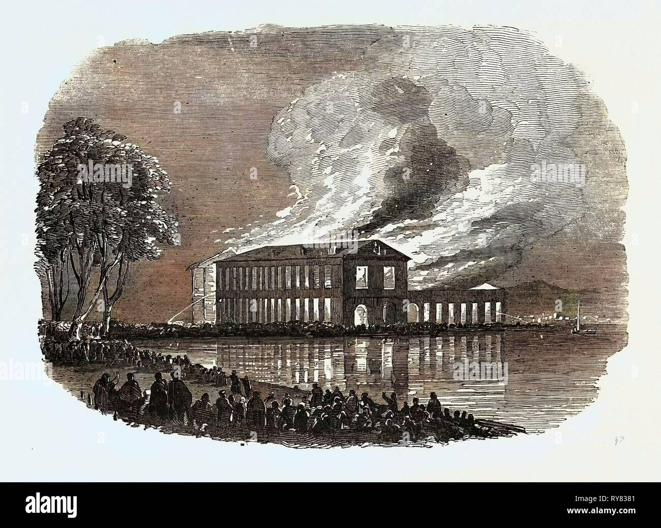 Great Fire at Port-of-Spain, Trinidad Stock Photo - Alamy