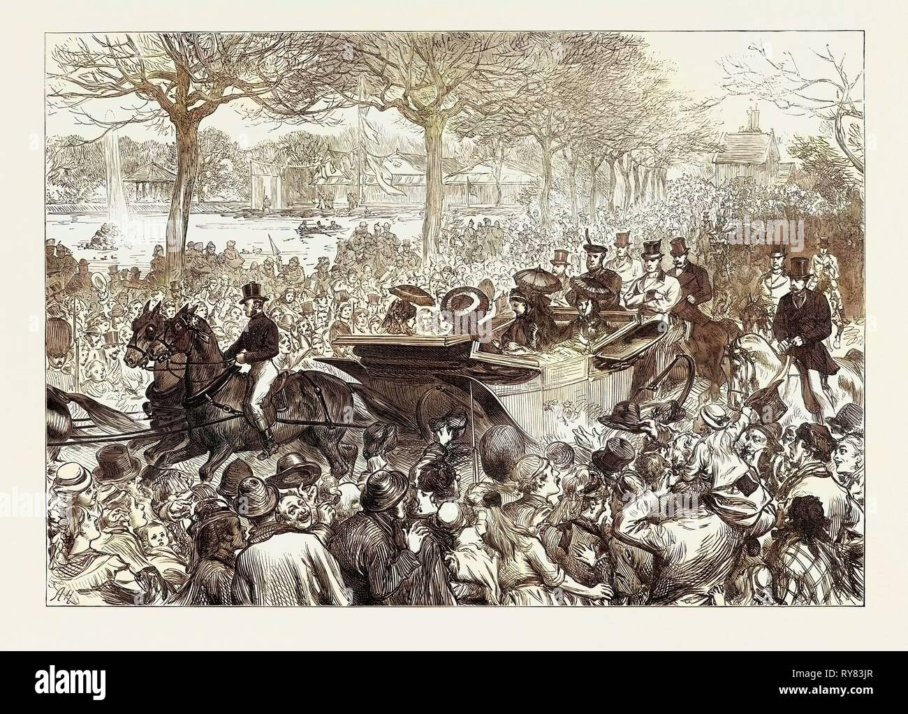 Queen Victoria's Visit to Victoria Park 1873 Stock Photo - Alamy