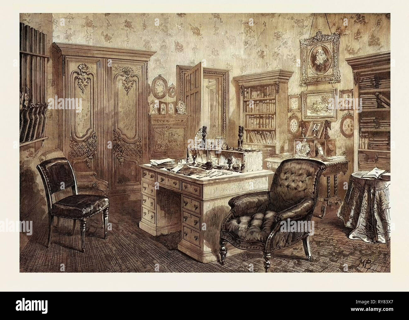 The Library Camden Place Chiselhurst Residence of the Late Emperor ...