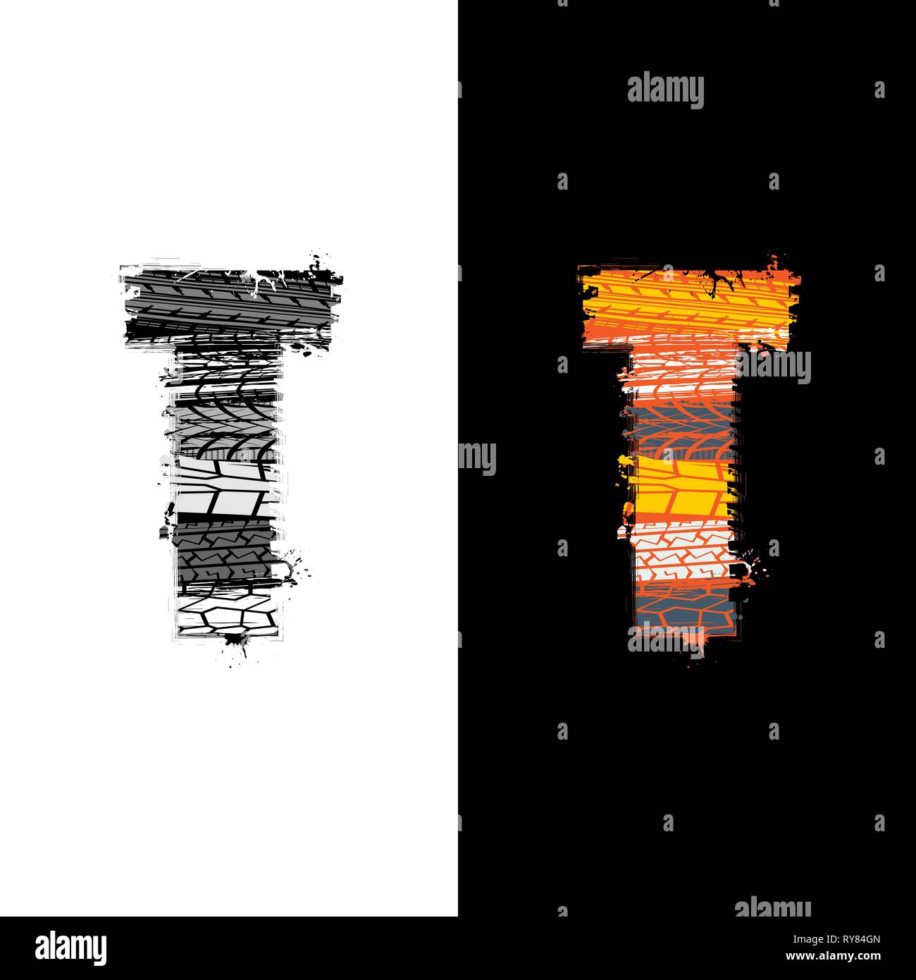 Tracks of land Stock Vector Images - Alamy