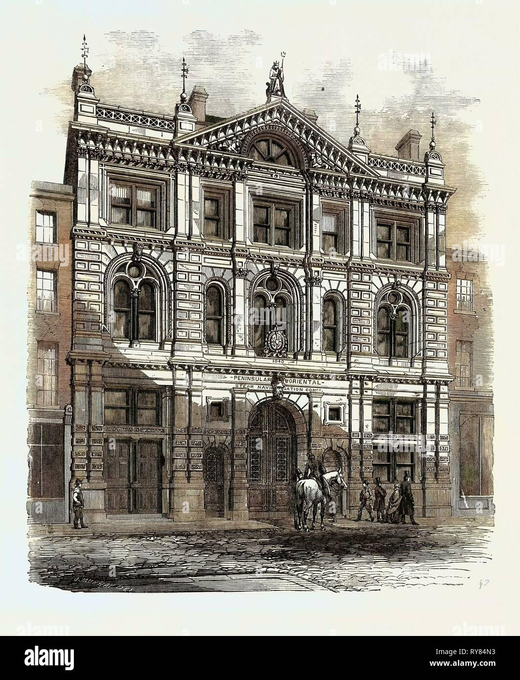 Newly Erected Offices of the Peninsular and Oriental Steam Navigation ...