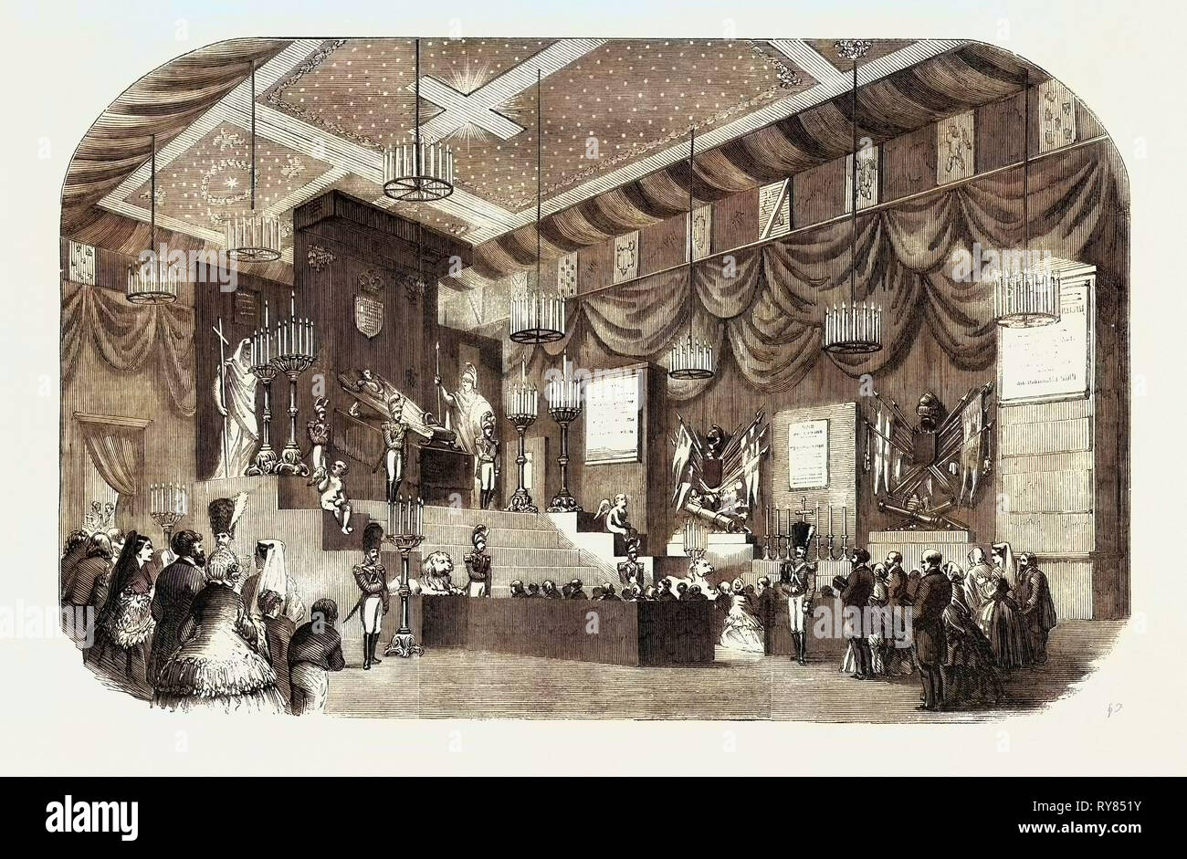 The Lying in State in the Hall of the Viceroys in the Royal Palace ...