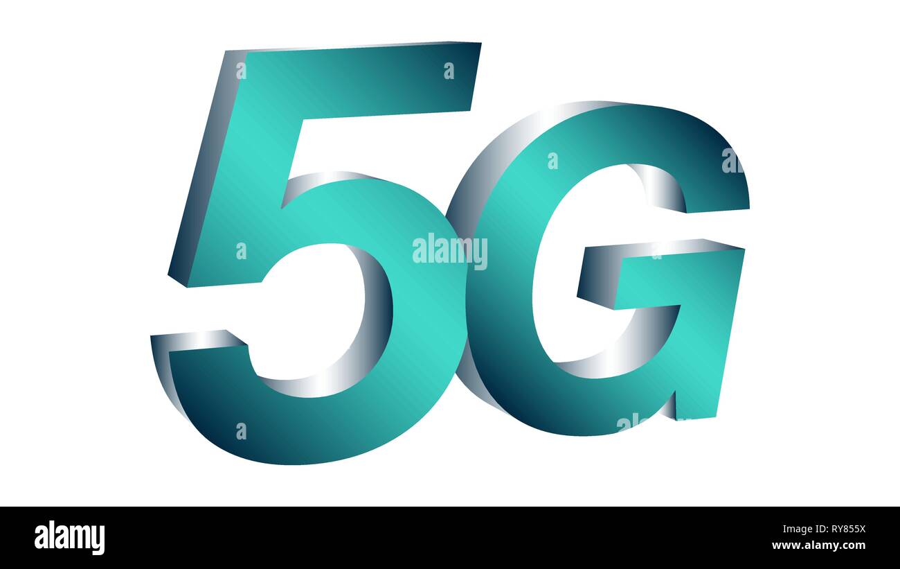 5g fifth generation of mobile connections vector symbol Stock Vector ...
