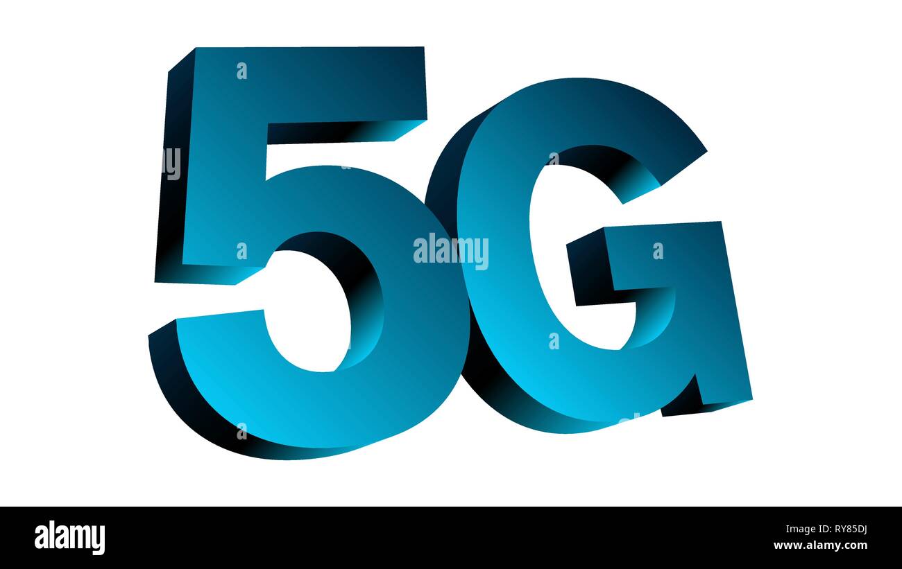 5g mobile icon, 3d vector on white background Stock Vector Image & Art ...