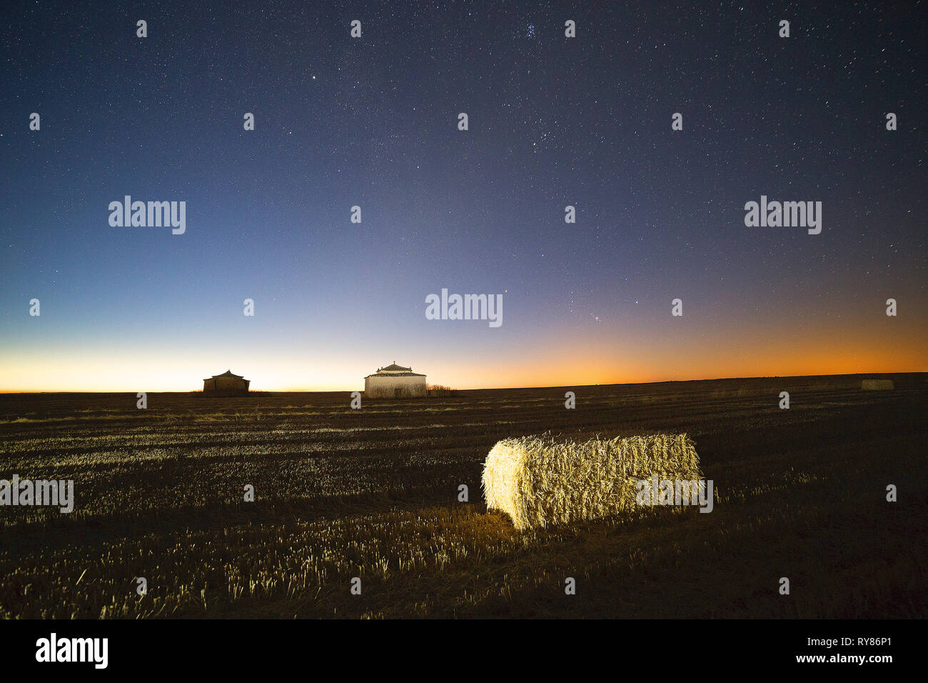 Starry Night In Country Background