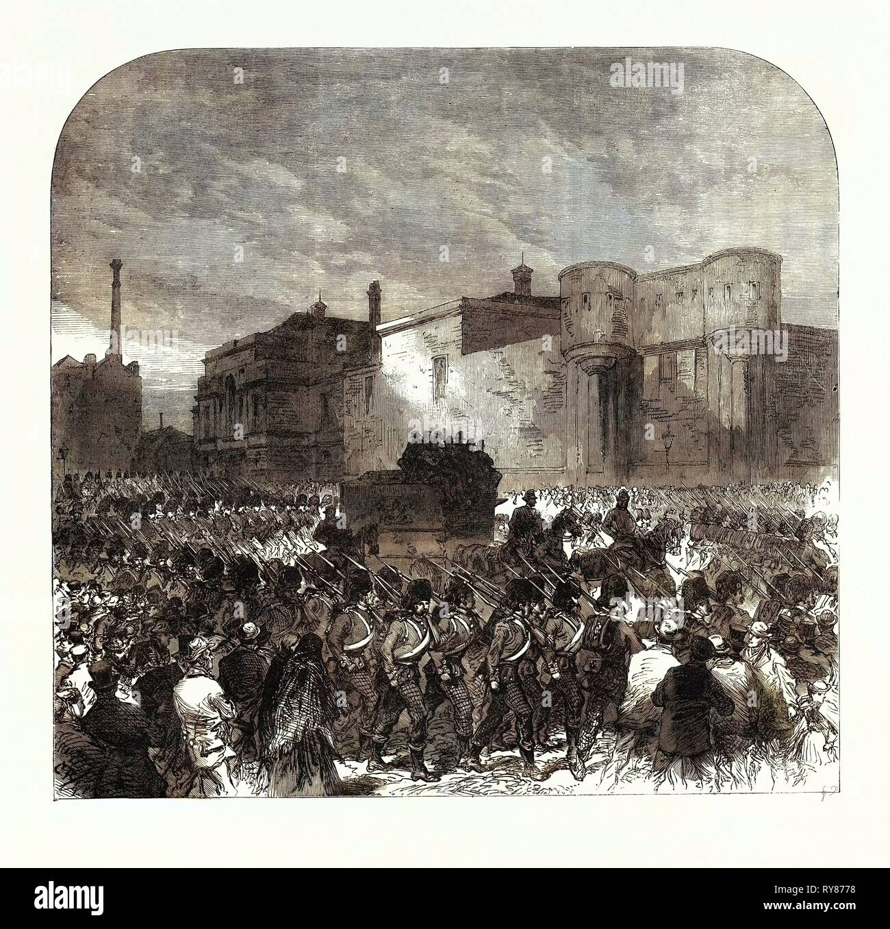 The Fenian Trials at Manchester: The Prisoners Leaving the New Bailey ...