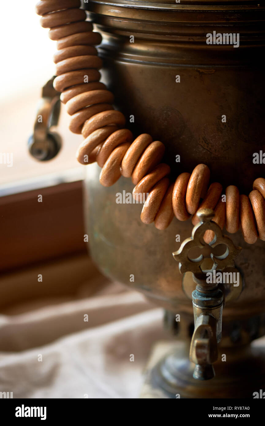 Russian samovar restaurant hi-res stock photography and images - Alamy