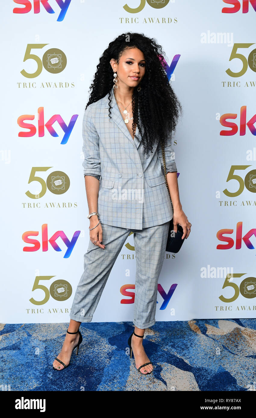 Vick Hope attending the TRIC Awards 2019 50th Birthday Celebration held ...