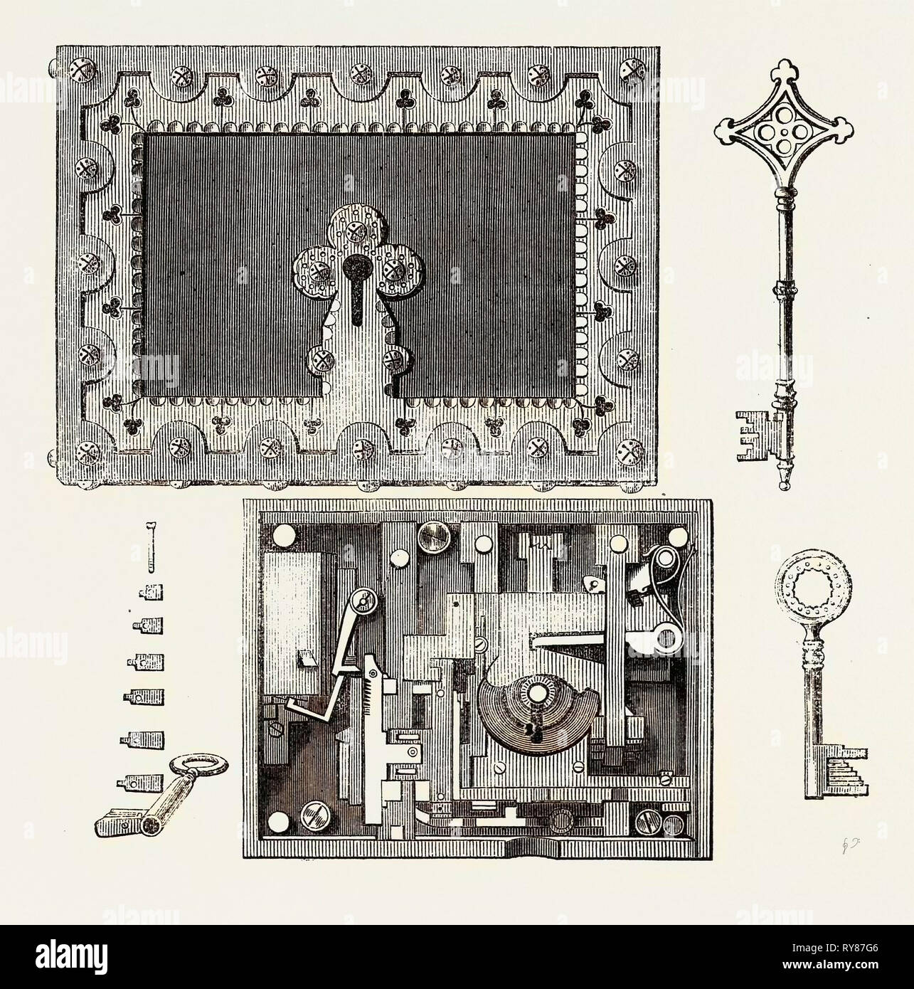 The International Exhibition: Hobbs's Bank Lock and Key 1862 Stock ...
