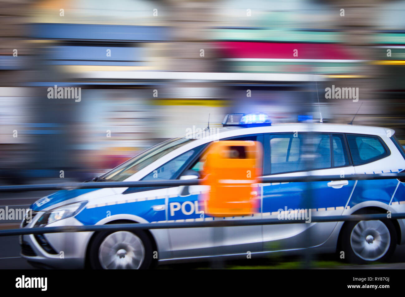 fast german police car Stock Photo - Alamy