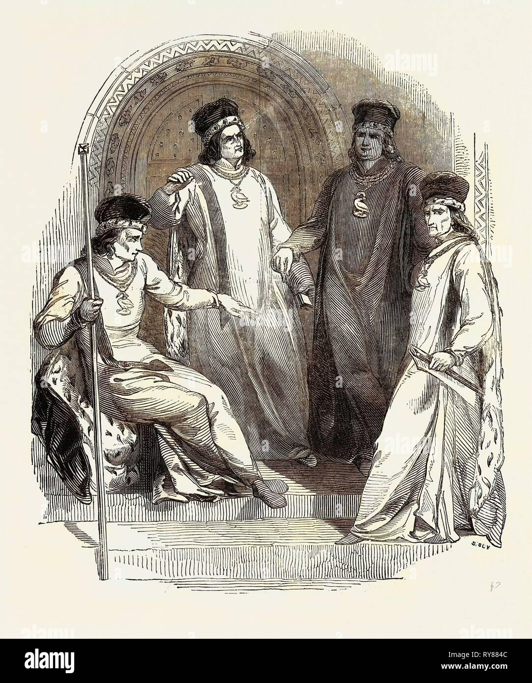 Knights of the Ancient Order of the Swan Stock Photo - Alamy