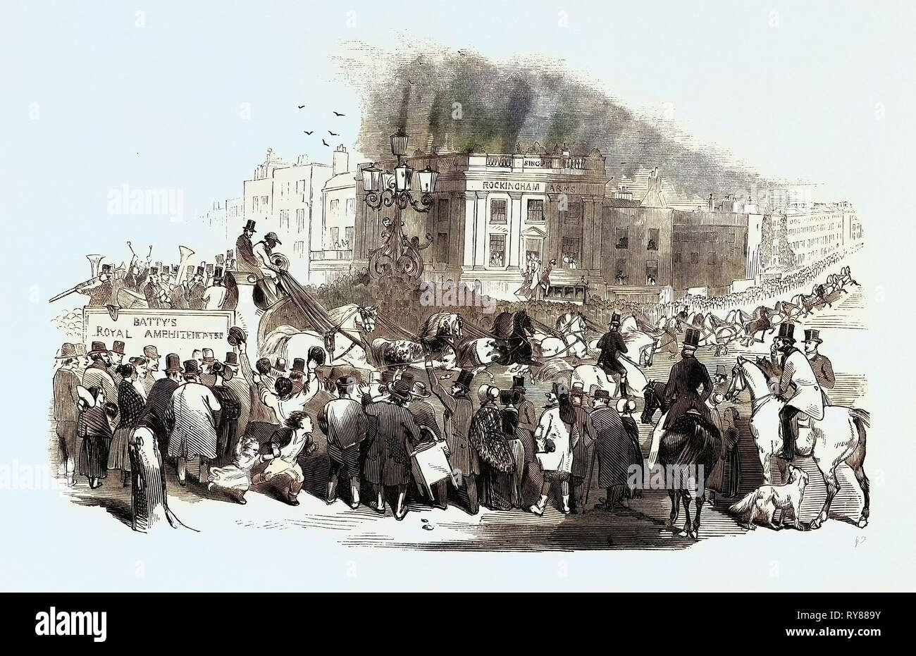 Mr. Emidy Driving 28 Horses to Greenwich Stock Photo - Alamy