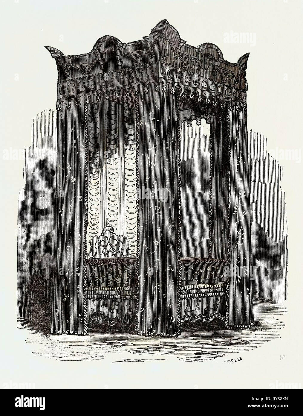 Queen Elizabeth's State Bed Stock Photo - Alamy