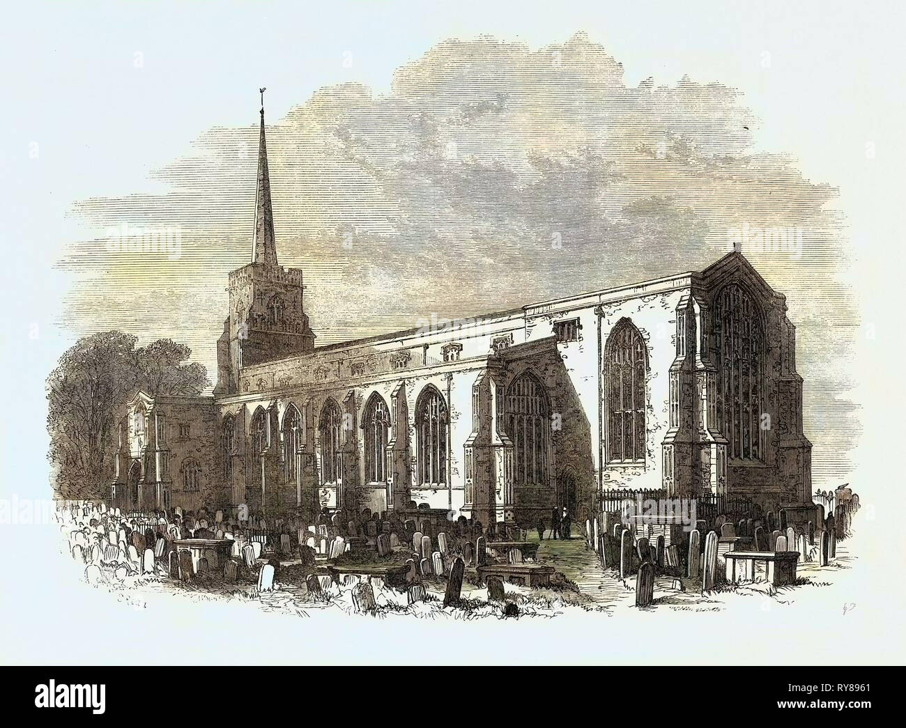 St. Margaret's Church Lowestoft Lately Restored 1871 Stock Photo - Alamy