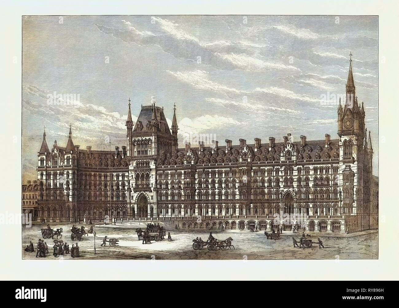 The Midland Railway Hotel London 1871 Stock Photo - Alamy