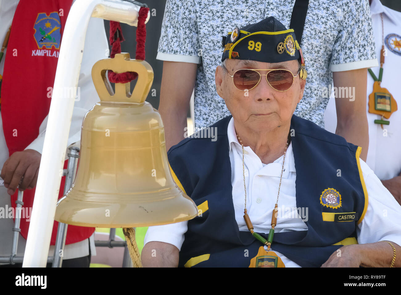 WWII Veteran and commemorative Bell - 74th Bataan Day Anniversary ...