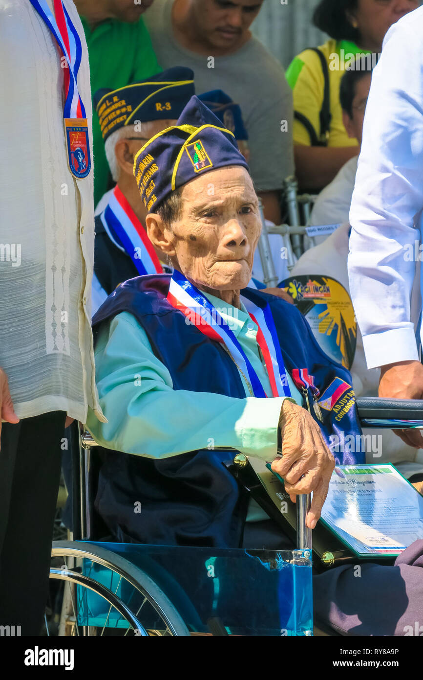 Filipino WWII Veteran in Wheelchair - 74th Bataan Day Anniversary ...