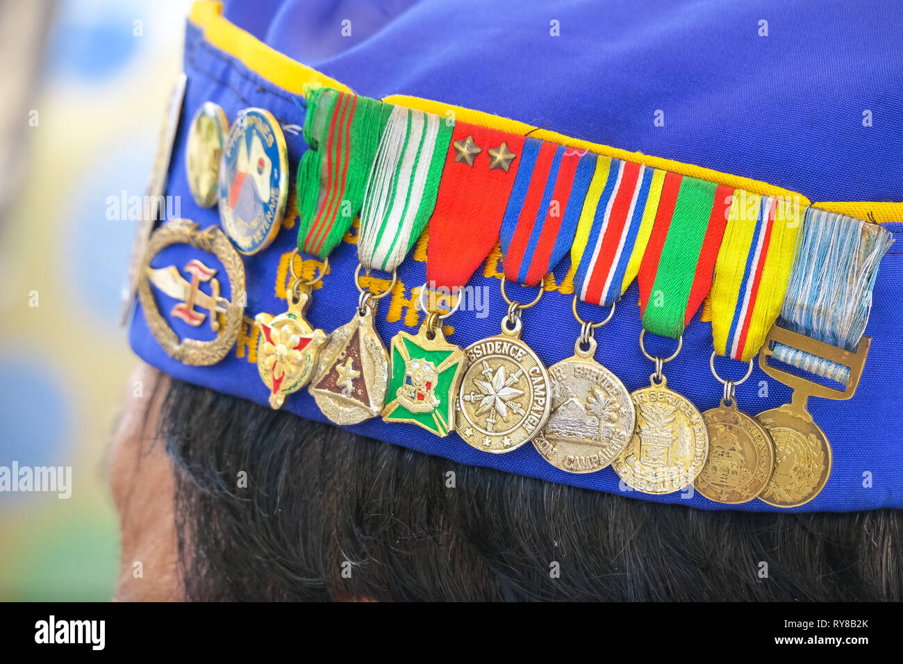 WWII Veteran's Hat with Medals and Awards - 74th Bataan Day Anniversary ...