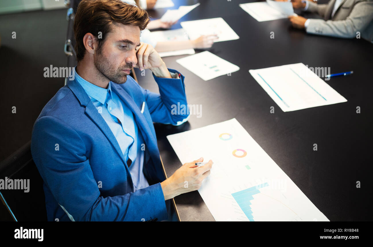 Group of successful business people at work in office Stock Photo - Alamy