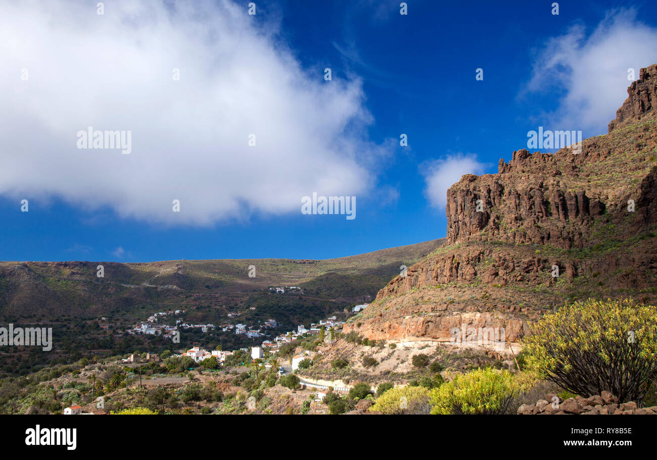 Gran Canaria, February, landscape around Temisas hamlet in Aguimes ...