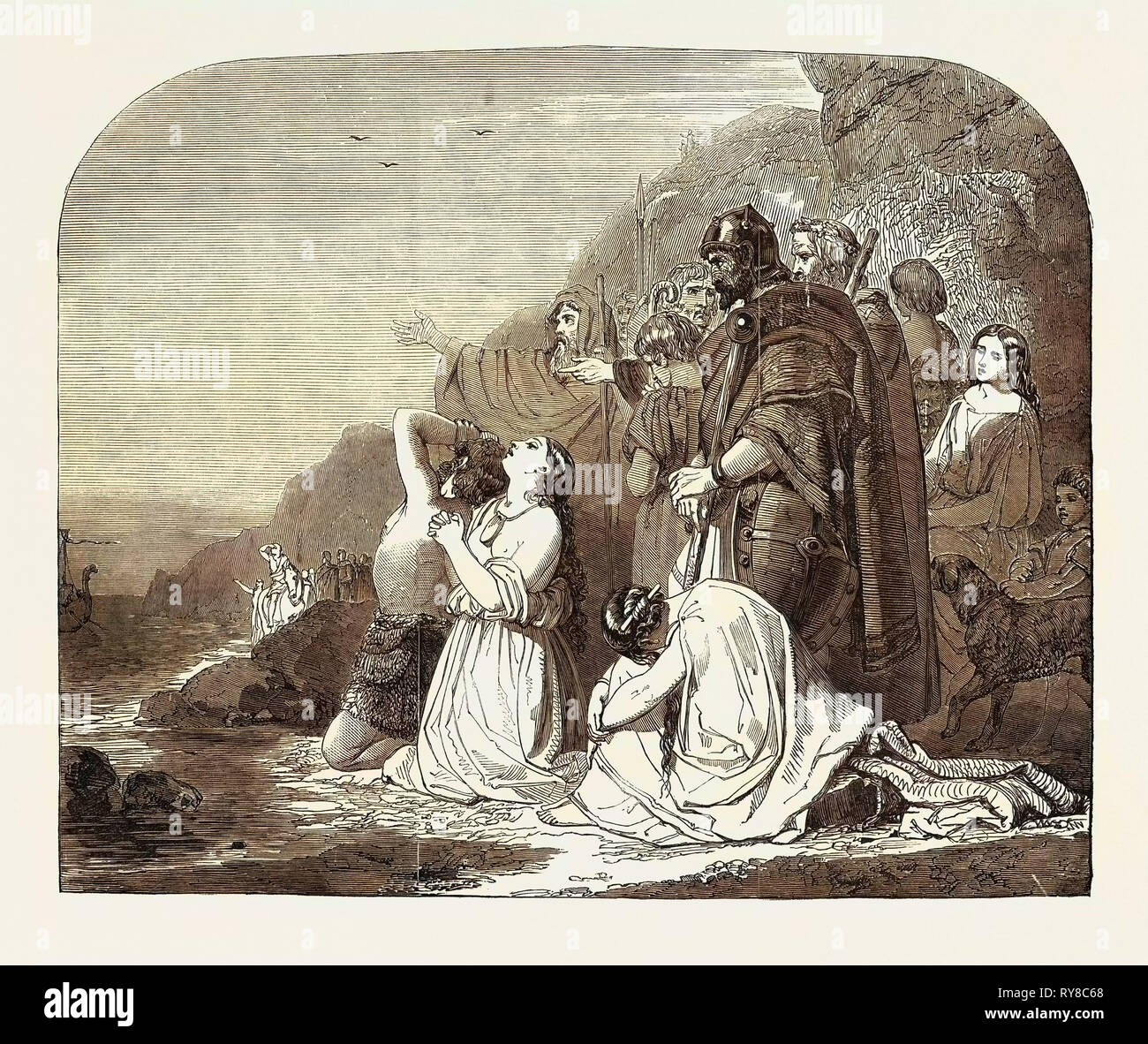 Britons Lamenting the Departure of the Romans Stock Photo - Alamy