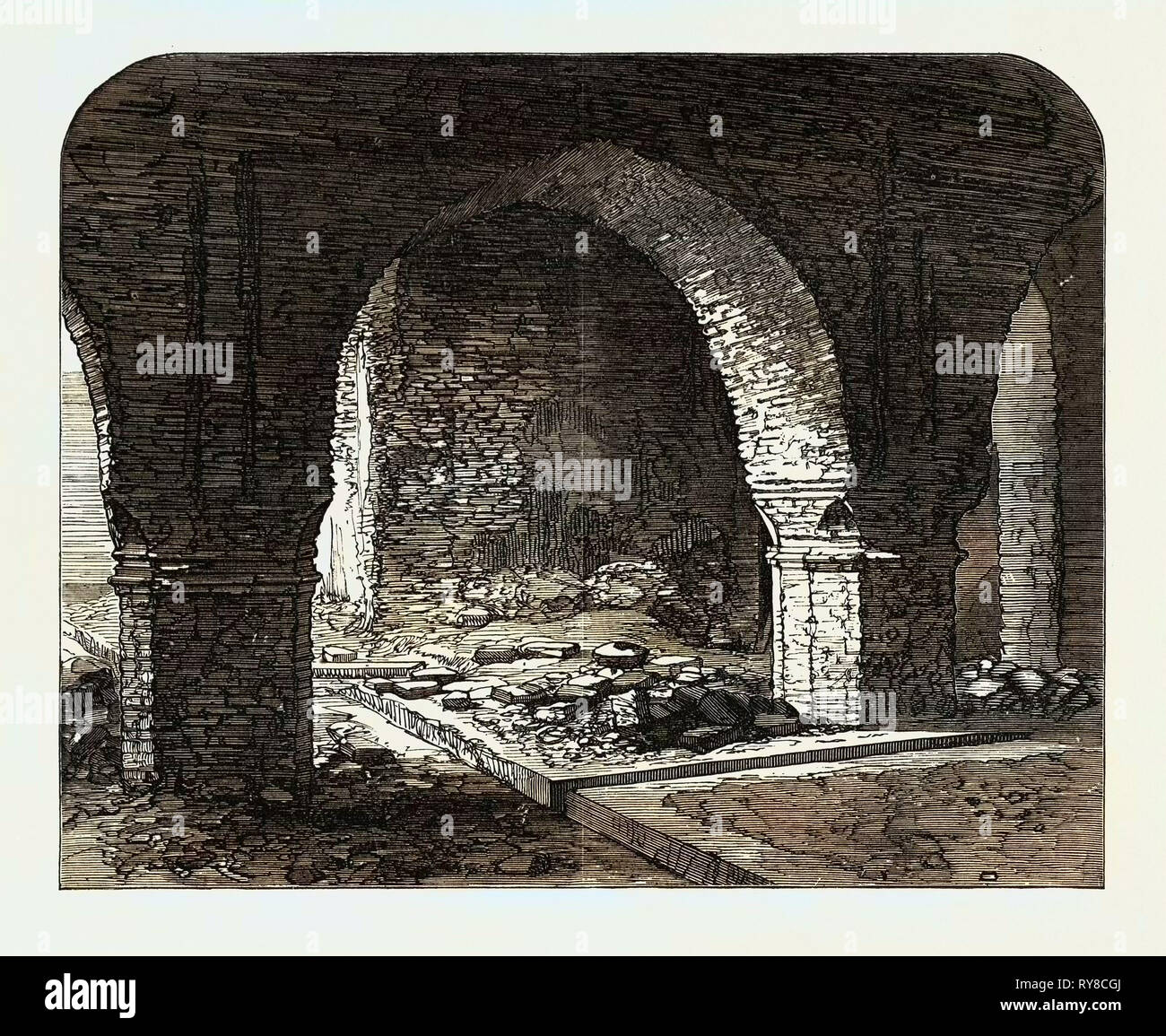 Arch in the Old Fort Calcutta India 1869 Stock Photo - Alamy