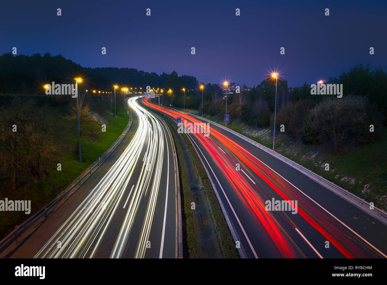 Car headlight speeding hi-res stock photography and images - Alamy