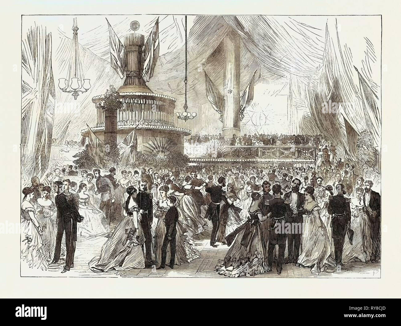 New Year's Eve Ball on Board H.M.S. Caledonia at Malta 1869 Stock Photo ...