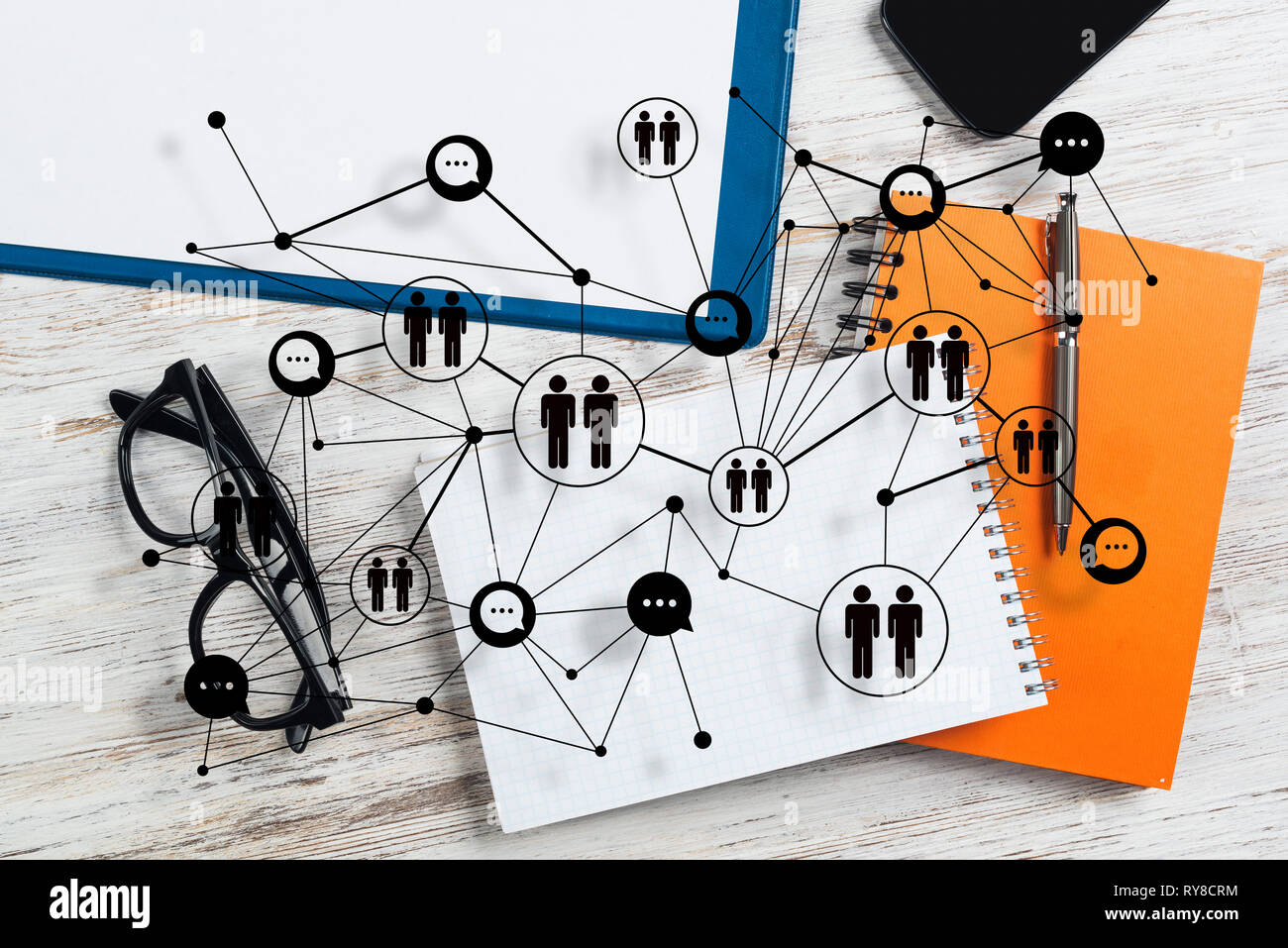 Networking and social communication concepts Stock Photo - Alamy