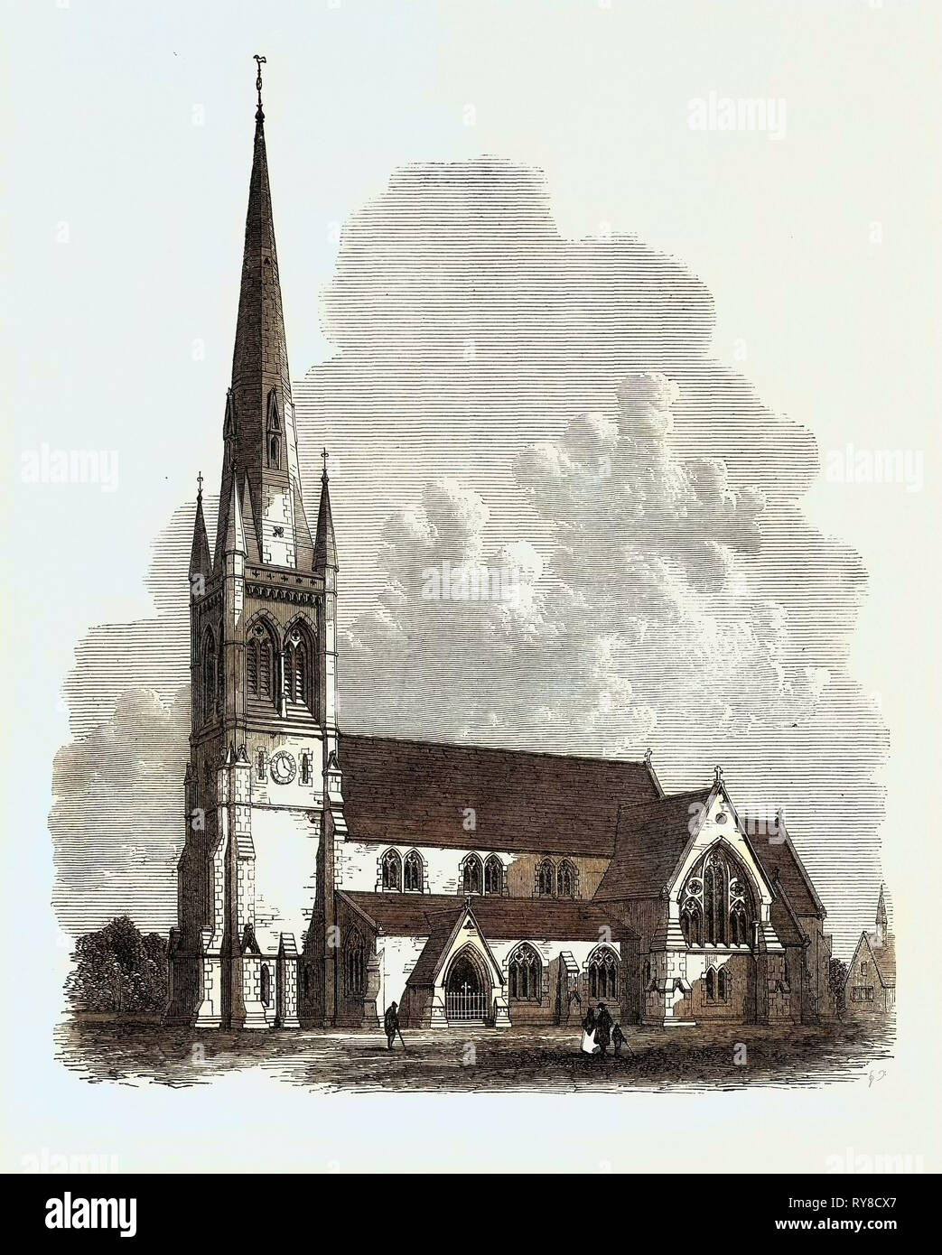 All Saint's Church Sheffield 1869 Stock Photo - Alamy