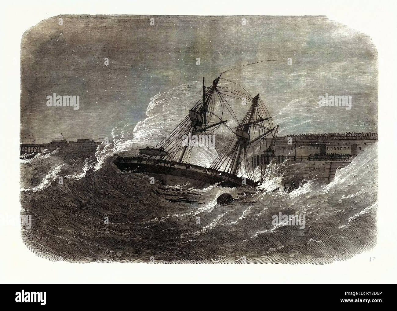 The Volunteer Review at Dover: Wreck of H.M.S. Ferret UK 1869 Stock ...