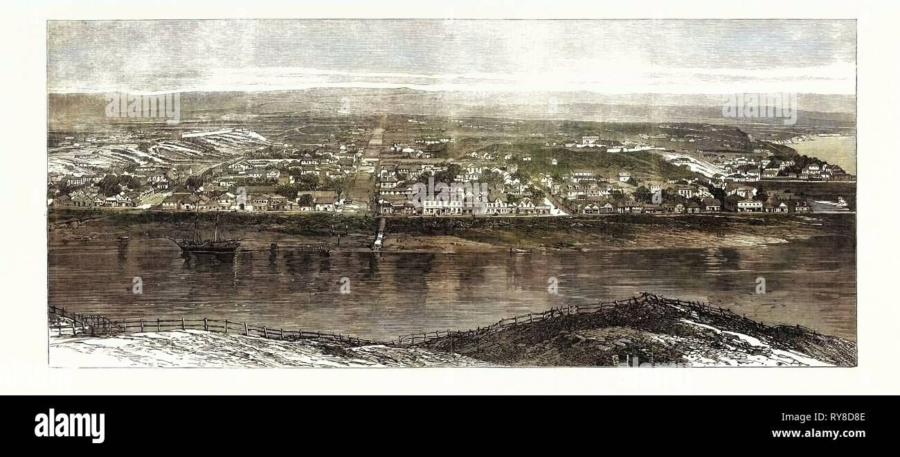 Town of Wanganui New Zealand 1869 Stock Photo - Alamy