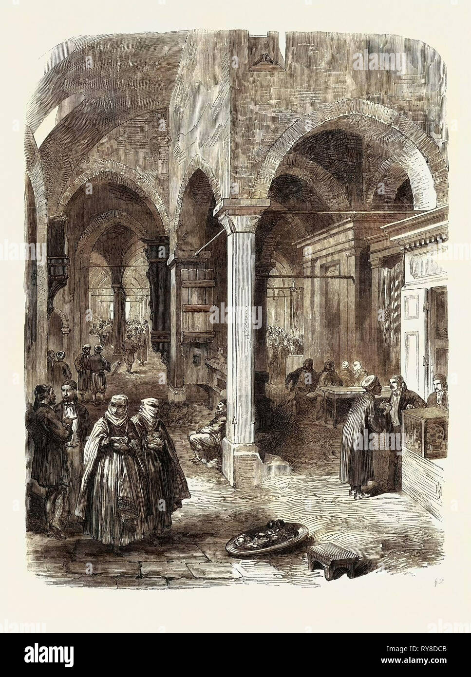 The Bazaar at Constantinople Turkey Istanbul 1869 Stock Photo - Alamy